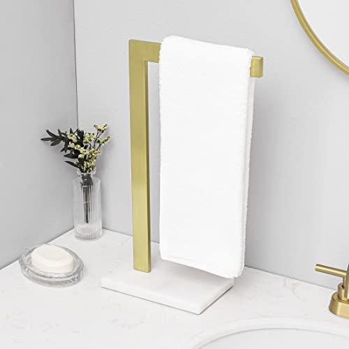 KES Towel Rack Countertop & Toilet Paper Holder Stand, SUS 304 Stainless Steel Brushed Brass, BTH220L19W12-BZ+BPH285S1-BZ