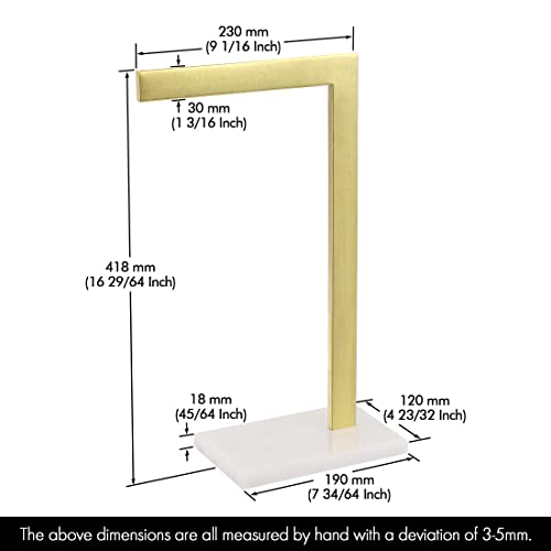 KES Towel Rack Countertop & Toilet Paper Holder Stand, SUS 304 Stainless Steel Brushed Brass, BTH220L19W12-BZ+BPH285S1-BZ
