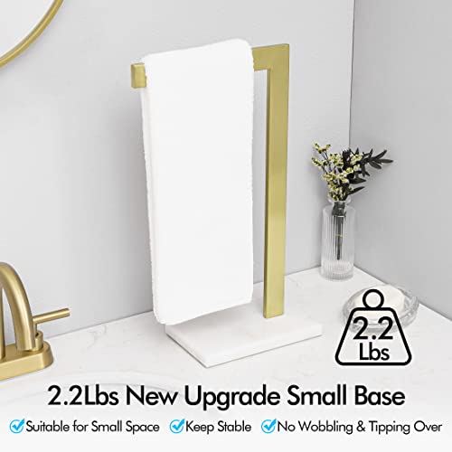 KES Towel Rack Countertop & Toilet Paper Holder Stand, SUS 304 Stainless Steel Brushed Brass, BTH220L19W12-BZ+BPH285S1-BZ