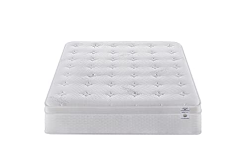 Queen Mattress - 12 Inch Cool Memory Foam & Spring Hybrid Mattress with Breathable Cover - Comfort Plush Euro Pillow Top - Rolled in a Box - Firm - Oliver & Smith