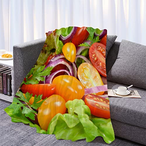 Lynnezilla Salad Throw Blanket Ultra Soft Plush Fluffy Flannel Blanket,Warm Cozy Bed Quilt Home Decor for Couch Sofa Bed All Season,80"x60" for Adults