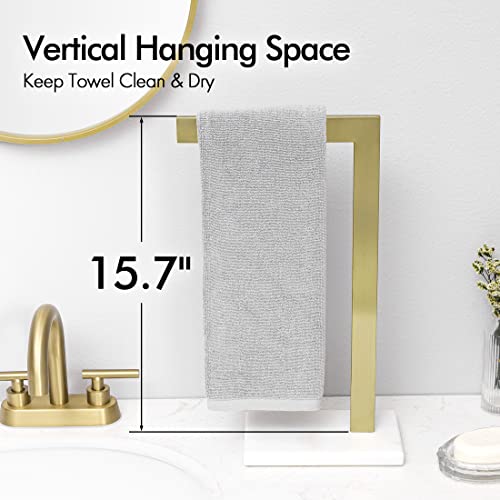 KES Towel Rack Countertop & Toilet Paper Holder Stand, SUS 304 Stainless Steel Brushed Brass, BTH220L19W12-BZ+BPH285S1-BZ