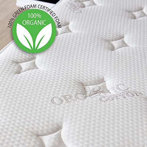 Queen Mattress - 12 Inch Cool Memory Foam & Spring Hybrid Mattress with Breathable Cover - Comfort Plush Euro Pillow Top - Rolled in a Box - Firm - Oliver & Smith