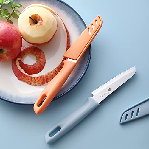 8 Piece Paring knife, 4PCS Paring Knives & 4PCS Knife Sheath, Fruit and Vegetable Knife, Ultra Sharp Kitchen Knife, German Steel Pairing Knife With ABS Handle