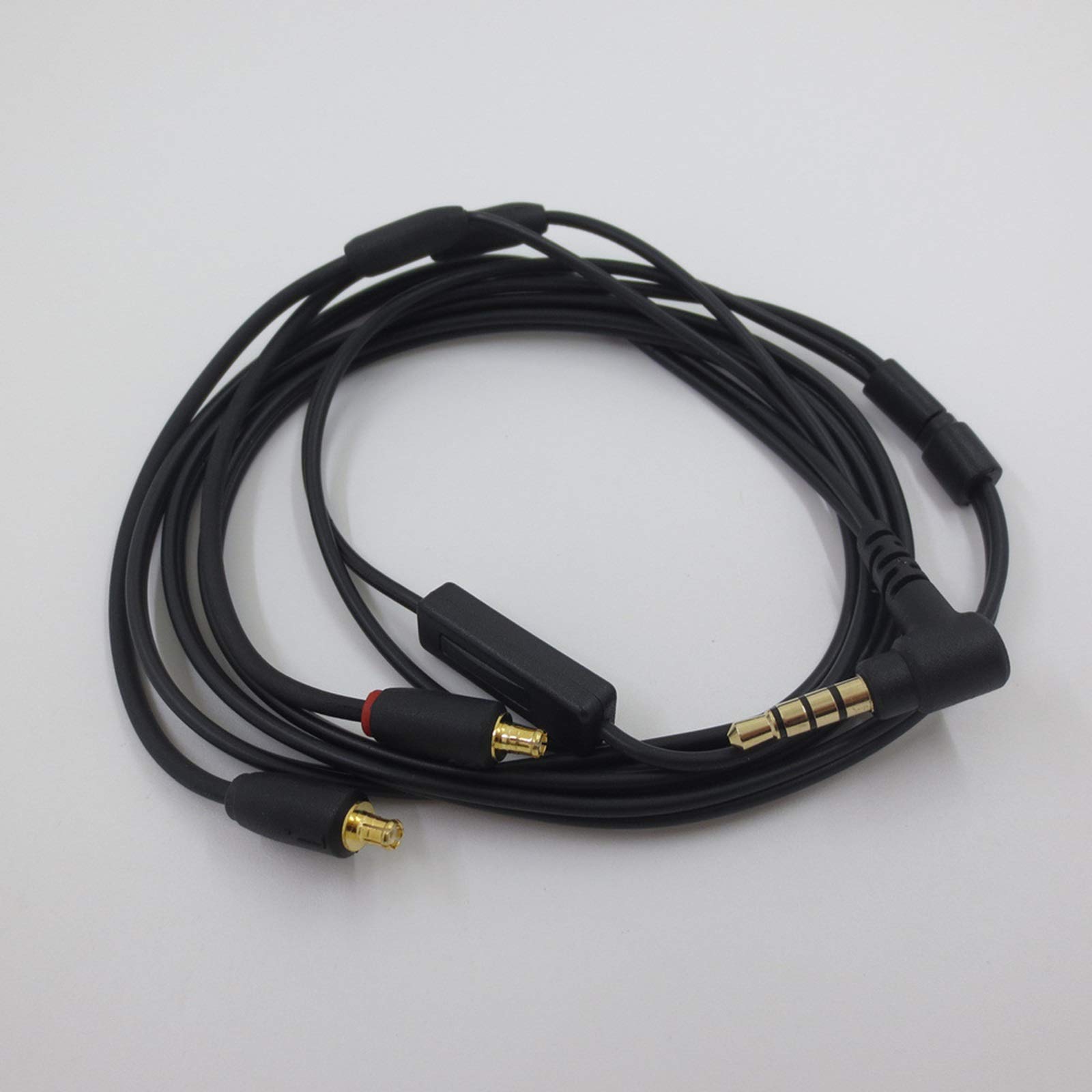 Earphones Replacement Audio Cord for ATH-E40/50/70/ ATH-LS200/300/400/50/ ATH-CKR90-1.2m Audio Cable with Remote Microphone, Replacement Headphones Line with A2DC OFC Wire Connecter Earbud Headphone
