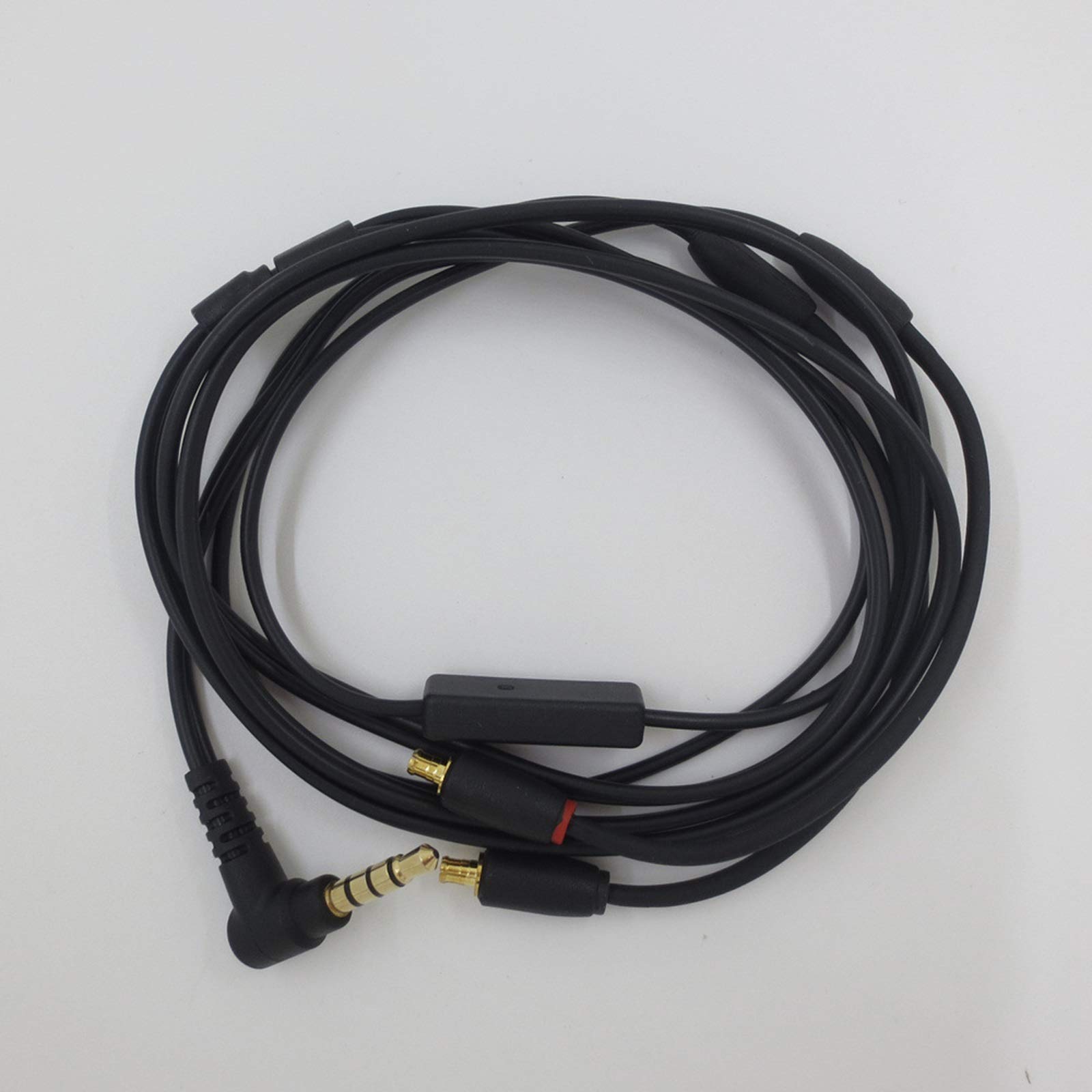 Earphones Replacement Audio Cord for ATH-E40/50/70/ ATH-LS200/300/400/50/ ATH-CKR90-1.2m Audio Cable with Remote Microphone, Replacement Headphones Line with A2DC OFC Wire Connecter Earbud Headphone