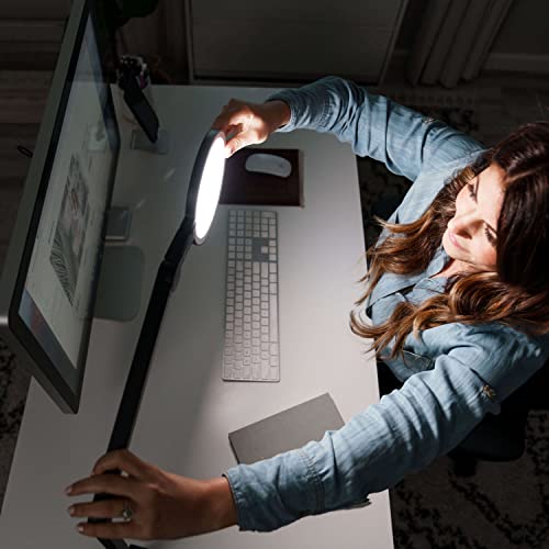 LUME CUBE Edge LED Desk Light (Pack of 2) | Remote Work Swing Arm Desk Lamp with Clamp | Video Conferencing Lighting, Zoom Webcam, Task Light, Table Lamp | Adjustable Brightness, Color Temperature