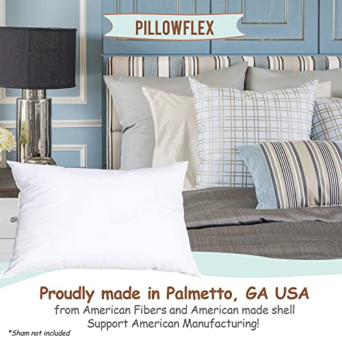 Pillowflex Synthetic Down Pillow Insert - 14x20 Down Alternative Pillow, Lumbar Pillow Insert for Sham - Back Pillow, Travel Size Pillow - Polyester Neck Pillow - 1 Decorative Pillow Form