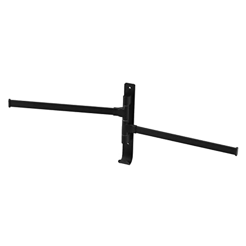 UUS Rotating Towel bar 2 arm Bathroom, Wall Mounted Swing Out Towel Rack with Hook for Bathroom, Kitchen Space Saving, Home, Hote