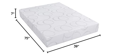 Olee Sleep 7 inch Memory Foam Mattress, Twin Size, Plush