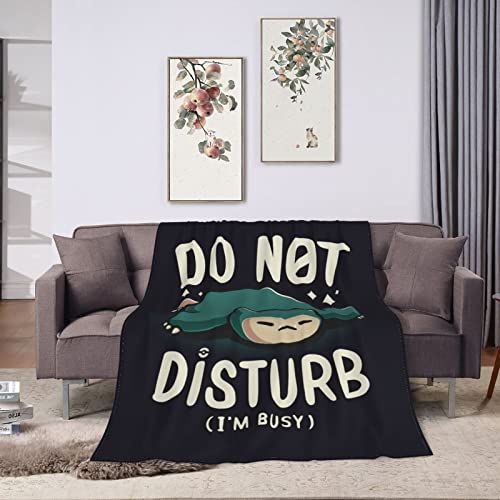 Interesting Flannel Fleece Blanket for Beding Cozy Plush Throw Blanket Lightweight Decorative Blanket Air Conditioner Blanket Towel for Couch Sofa Chair Office Travelling Camping Gift