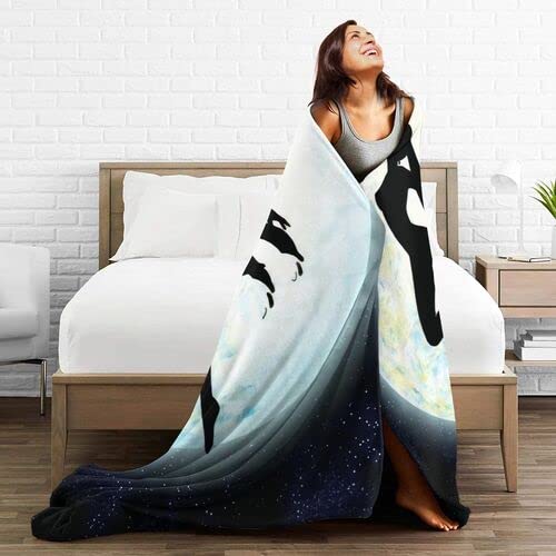 Sai.lor Moon Luna Cat Fleece Blanket Super Soft Plush Throw Blanket 50"X40" Cozy Fuzzy Bed Blankets Microfiber Flannel Blankets for Couch, Bed, Sofa