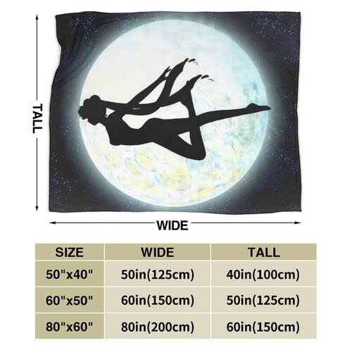Sai.lor Moon Luna Cat Fleece Blanket Super Soft Plush Throw Blanket 50"X40" Cozy Fuzzy Bed Blankets Microfiber Flannel Blankets for Couch, Bed, Sofa