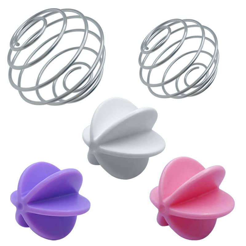 QINGWEICH 5PCS Mixing Ball,Blender Ball,Plastic Blending Bottle Balls for Sports Drink Protein Shaker Cup Bottle Mixers,Stainless Steel Shaker Ball Wire Whisk Shaker Mixer Bottle Cup