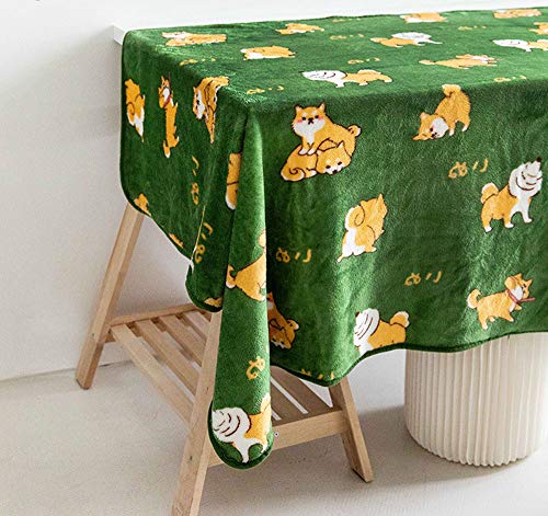 FUYU Shiba Inu Throw Blanket Puppy Cartoon Dog Warm Fuzzy Soft Blanket
