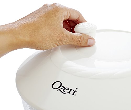 Ozeri Italian Made Fresca Salad Spinner and Serving Bowl, BPA-Free,White
