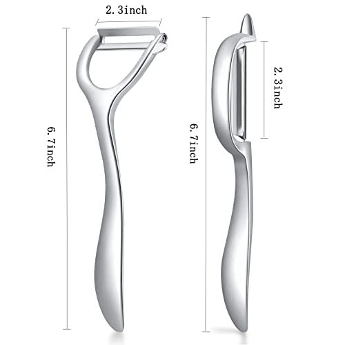 Set of 2 Stainless Steel Vegetable Peeler,Y-Shaped and I-Shaped Stainless Steel Peelers For Potatoes, All Fruits & Veggies¡