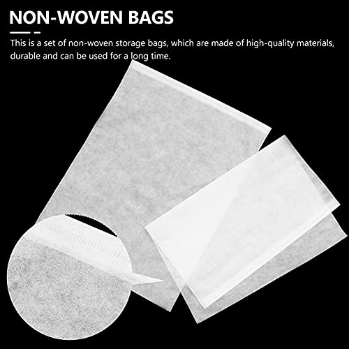 Cabilock 1 Set 50Pcs Non Woven Bags Clothes Purse Shoe Packing Storing White Bags Suit Shirt Bag Protector for Home Shop 70X55CM