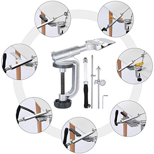 RUIXIN PRO RX-008 Knife Sharpener Kit System with 12 Whetstones, 360° Rotation Flip Design, Fixed-Angle Stainless Steel Professional Chef Kitchen Knife Sharpening Blades Fine Grinding Polishing Tool