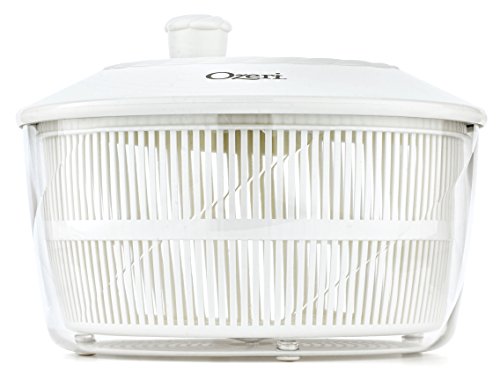 Ozeri Italian Made Fresca Salad Spinner and Serving Bowl, BPA-Free,White