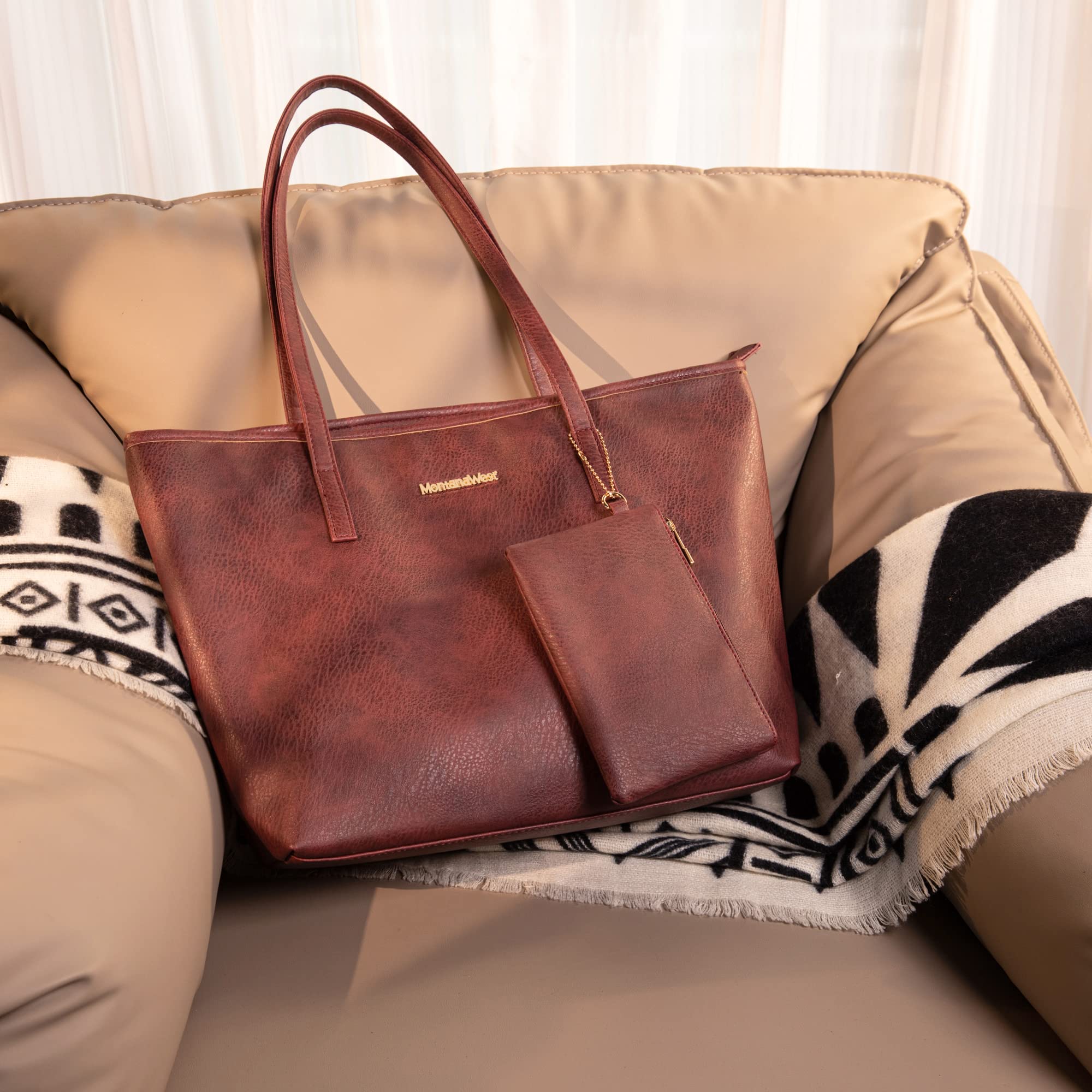 Montana West Tote Bags Large Leather Purses and Handbags for Women Top Handle Shoulder Satchel Hobo Bags MWC-028BDY