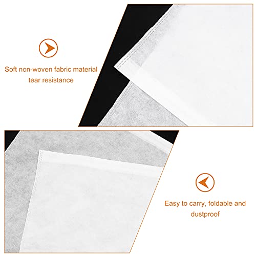 Cabilock 1 Set 50Pcs Non Woven Bags Clothes Purse Shoe Packing Storing White Bags Suit Shirt Bag Protector for Home Shop 70X55CM