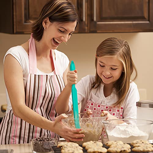 Silicone Blender Spatula for Vitamix - Blade Scraper Easy to Reach Under Blender Blades and Edges, Silicone Rubber Grip with Hanging Holes Reusable (Cyan)
