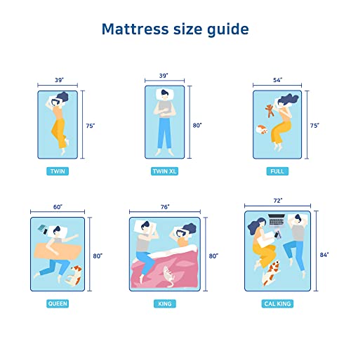 PrimaSleep Wave Gel Infused Memory Foam Mattress, 10'' H, Full, Blue