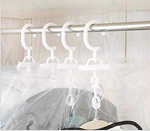 ZUKUN Hanging Vacuum Space Saver Bags for Clothes 4 Pack (2 Pack 43.3''x26.4'' and 2 Pack 35.4x26.4'', Vacuum Seal Storage Bag Clothing Bags for Suits, Closet Organizer and Storage