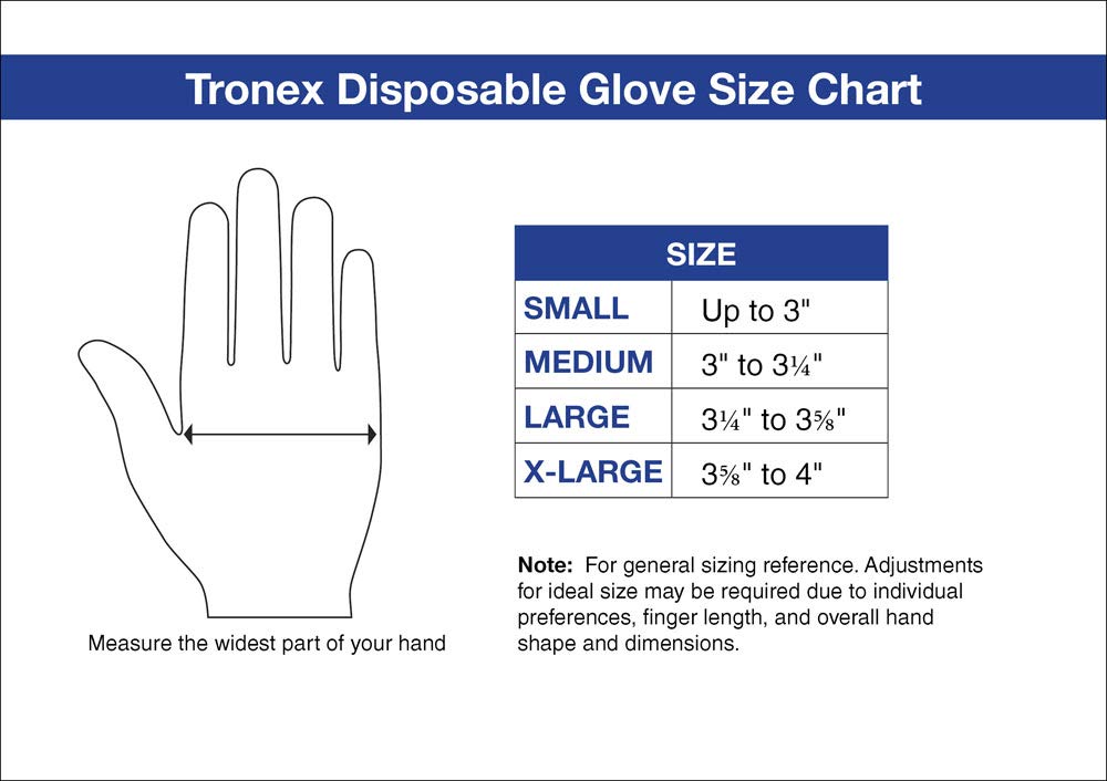 TRONEX 9770 Chemo-Rated Allergy Free Nitrile Exam Glove, Accelerator-free, Hypoallergenic Nitrile Gloves (X-Small, 100, Count)