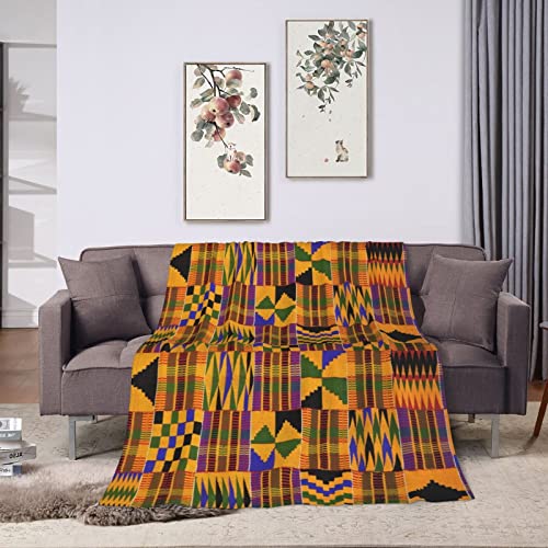 African Blankets & Throws Blanket Soft, African Art Throw Blanket Blanket Flannel Blanket for Home Outdoor(50"x40")
