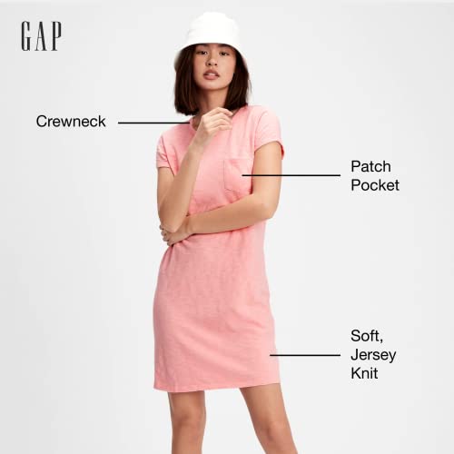 GAP Womens Pocket T-Shirt Casual Dress, Cerise, XX-Large US
