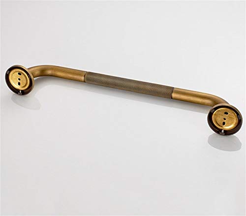 CRODY Bath Wall Attachment Handrails Grab Bar Rails Bathroom Grab Bar, Wall-Mounted Straight Hair Towel Rack, Sturdy Copper Shower Safety Handle for Bathtub, Toilet, Bathroom, Kitchen