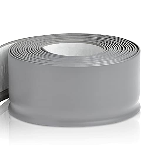 Proflex Gray Vinyl Wall Base 6 inch X 40 ft - Wall Base Trim with Super Strong Peel and Stick Adhesive Back - Flexible Self Stick Vinyl Wall Base - Easy Install Vinyl Floor Base with Toe