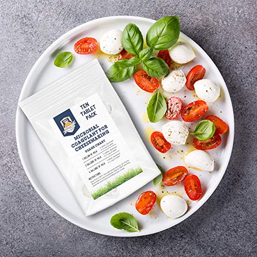 Microbial Rennet For Cheese Making | Vegetarian Rennet Tablets | Milk Coagulant | Vegan Cheese making | Shelf-Stable Rennet Tablets, Perforated For Easy Use