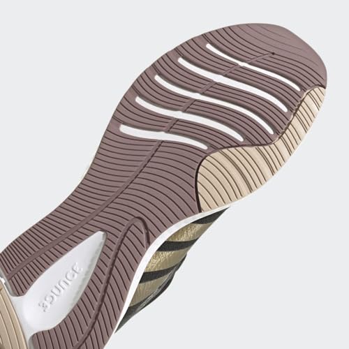 adidas Women's Edge Lux 5 Sneaker, Black/Gold Metallic/Wonder Oxide, 9