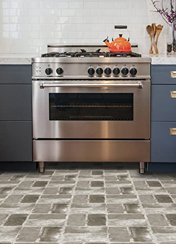 FloorPops Harvard Brick Grey Peel & Stick Floor Tiles