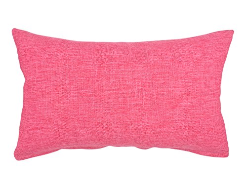 YOUR SMILE Solid Color Cotton Linen Decorative Throw Pillow Case Cushion Cover Pillowcase for Couch Sofa Bed,12 X 20 Inches (Soft Pink)