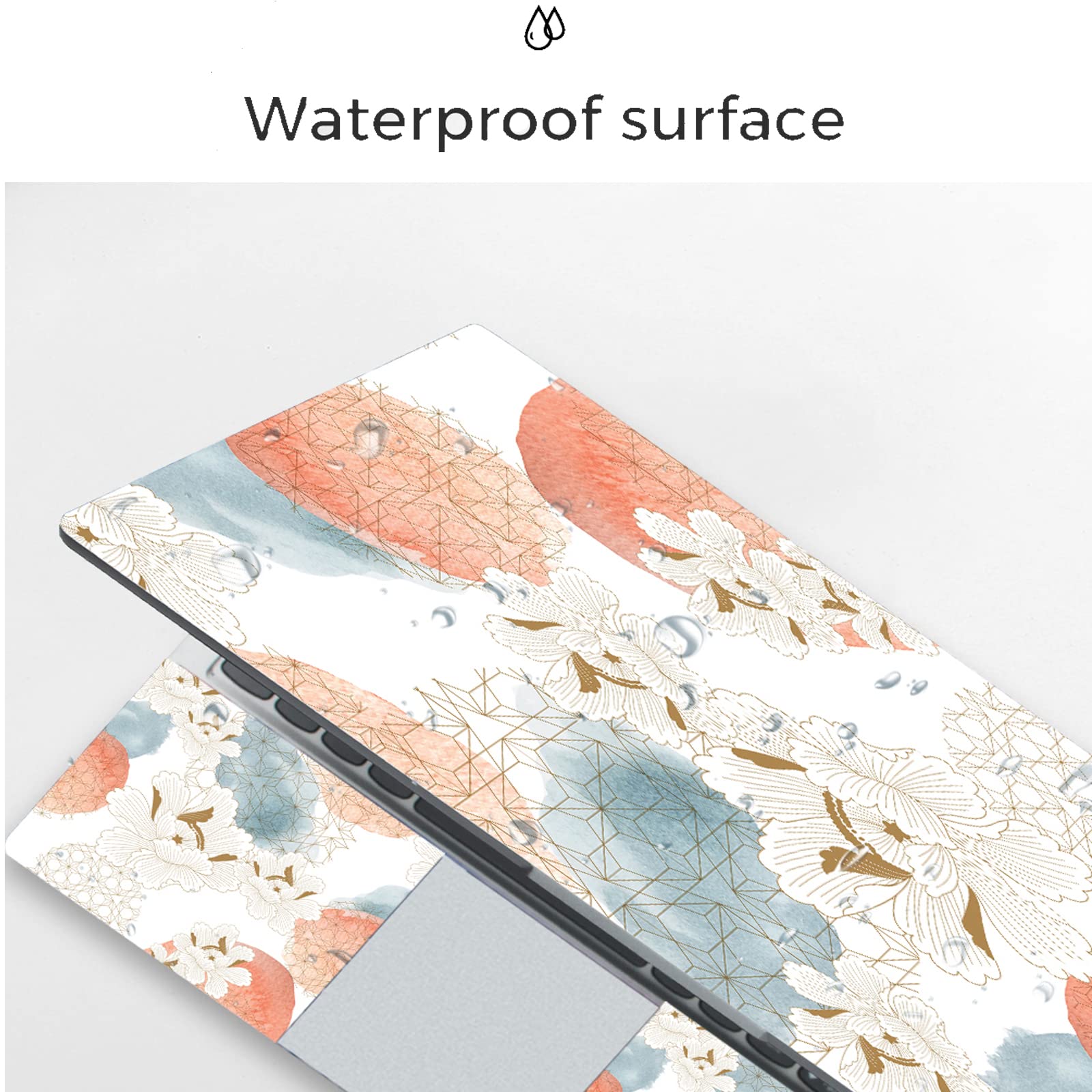 Newplenty Laptop Skin Sticker,13.3 14 15 15.4 15.6 inch Laptop Skins,Universal Vinyl Decal,Dustproof Scratch Resistant Reusable Cover Protector with Free 2 Wrist Pads (Flower 3)