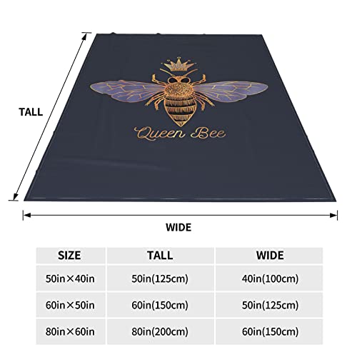 Queen Bee Full Fleece Throw Cloak Wearable Blanket Flannel Fluffy Comforter Quilt Nursery Bedroom Bedding King Size Plush Soft Cozy Air Conditioner Blanket