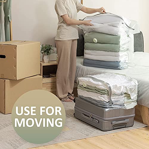 TAILI Cube Vacuum Storage Bags Jumbo 8 Pack and Super Jumbo Cube Space Saver Vacuum Storage Bags 6 Pack