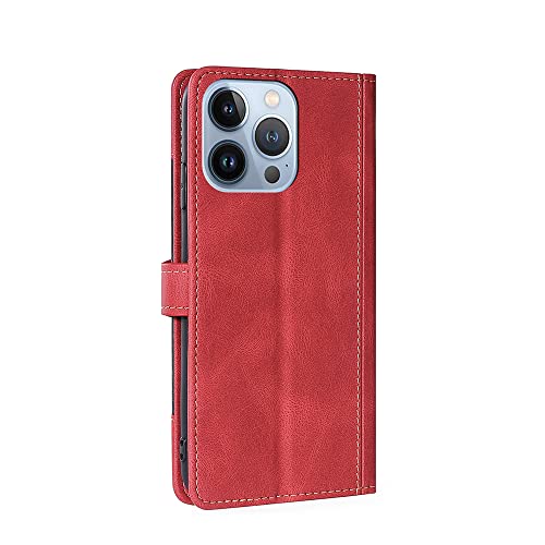 CYR-Guard Wallet Folio Case for Samsung Galaxy S9 Plus, Premium PU Leather Slim Fit Cover for Galaxy S9 Plus, Easy Carry, Red