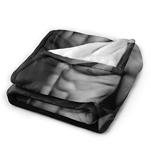 Jensen Ackles Soft and Comfortable Warm Fleece Throw Blankets Yoga Blankets Beach Blanket Picnic Blankets for Sofa Bed Camping Travel … (60"x50")