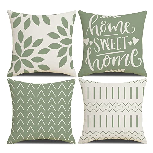 Throw Pillow Covers 20x20 Inch, Pillow Covers 20x20,Squar Pillow Covers Set of 4 Boho Modern Farmhouse Neutral Decorative Pillowcases Linen Cushion Case for Couch, Bed, Home Decor
