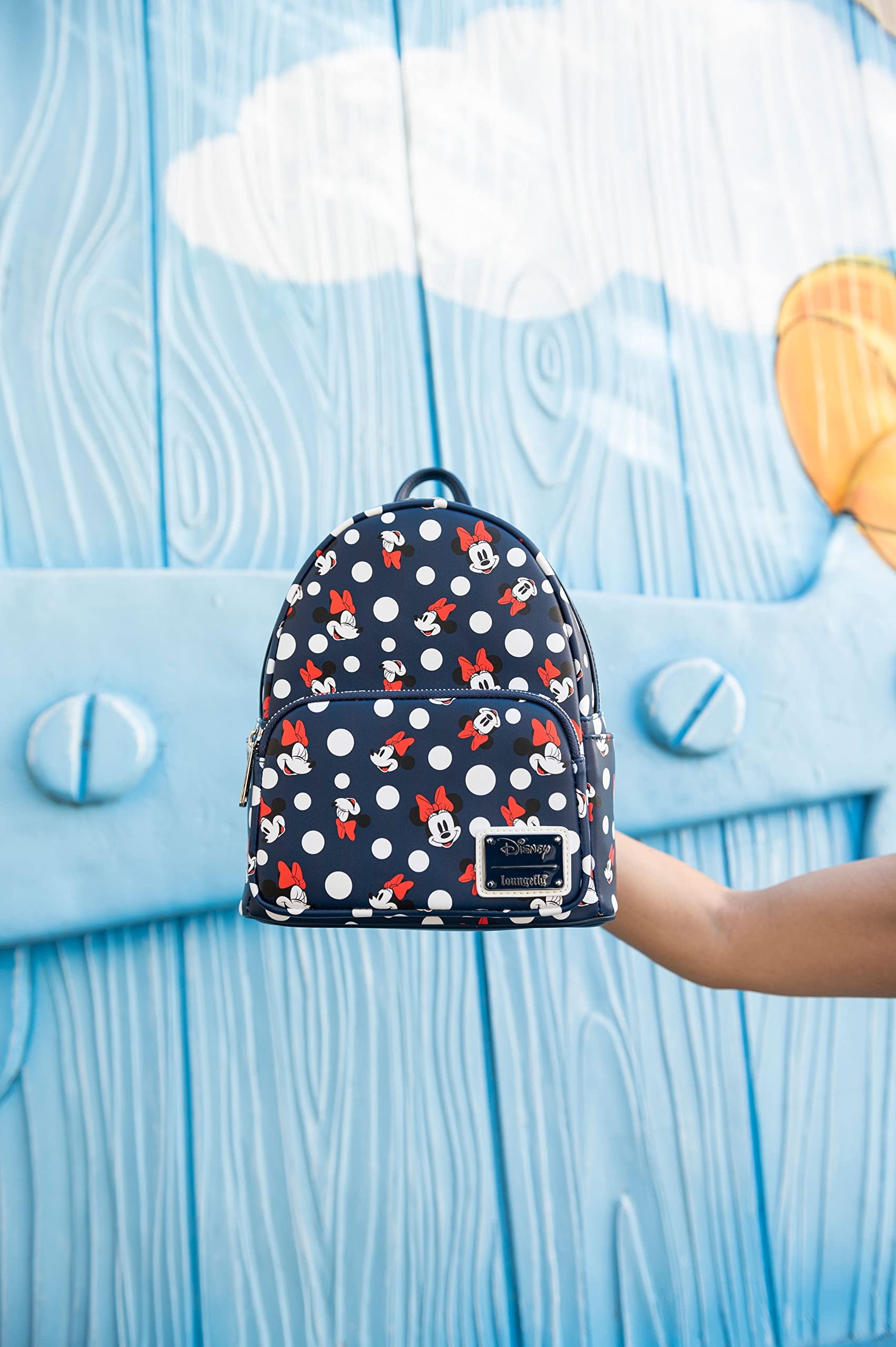 Loungefly Women's Disney Minnie Mouse Polka Dot Blue Backpack