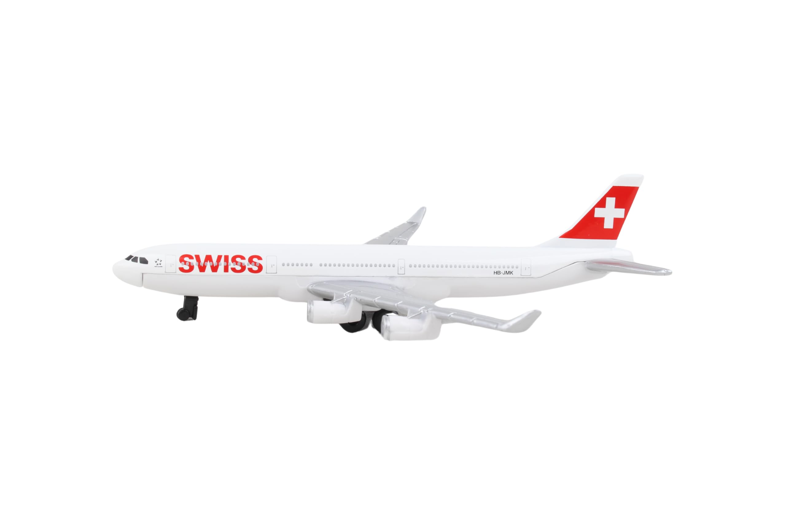 Daron Toy Airplane – Swiss – Die-Cast Metal Model Airplane Toy with Plastic Parts for Kids Ages 3+