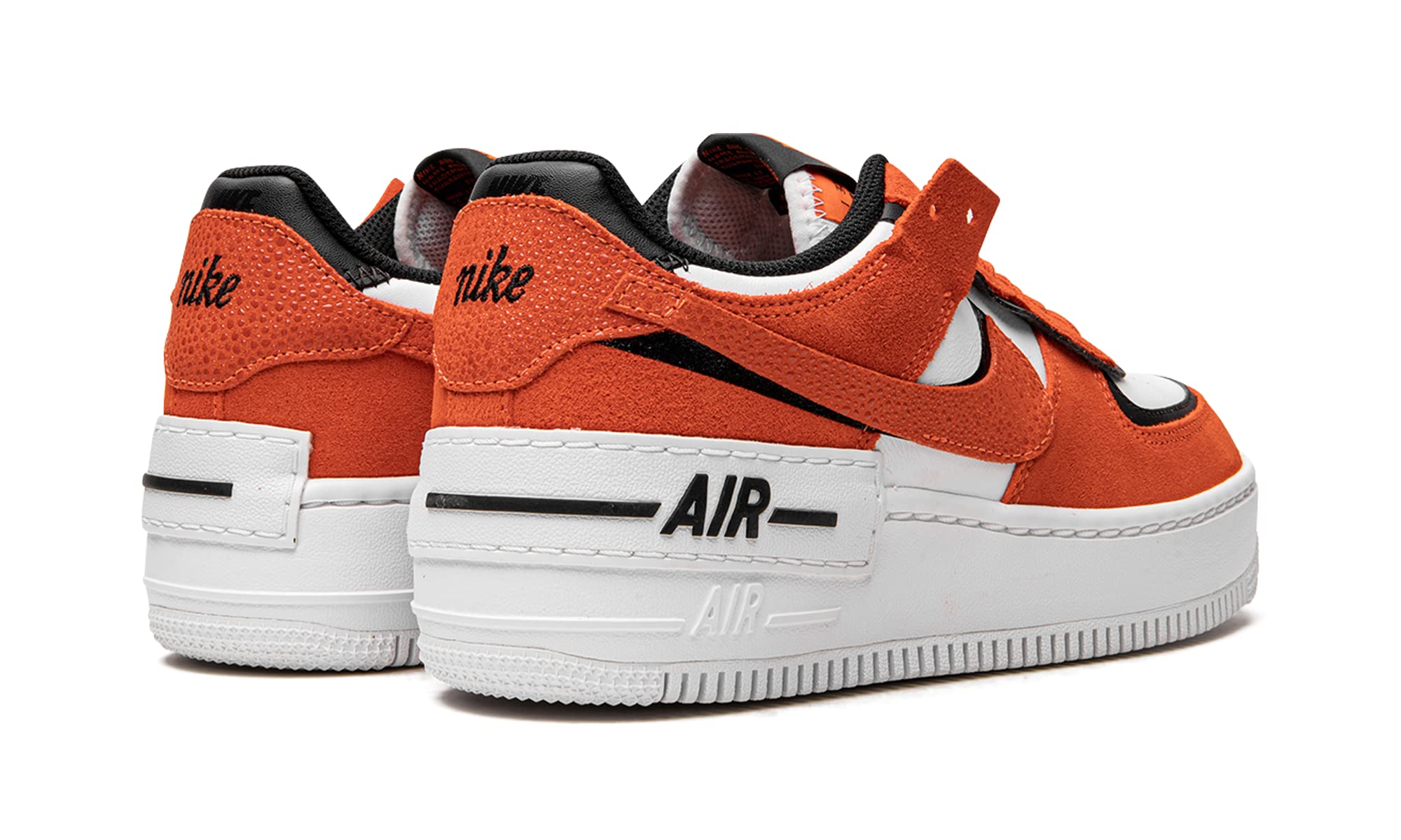 Nike Women's AF1 Shadow Basketball Shoes, Rush Orange/Black-guava Ice, 7.5