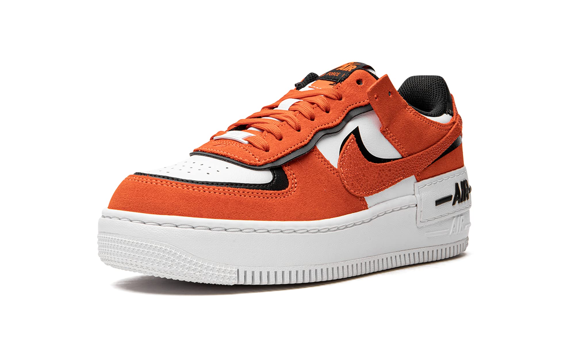 Nike Women's AF1 Shadow Basketball Shoes, Rush Orange/Black-guava Ice, 7.5