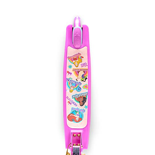 Jetson Disney Princess Kick Scooter, Foldable with Light Up Wheels, Adjustable Handlebar Height, Pink