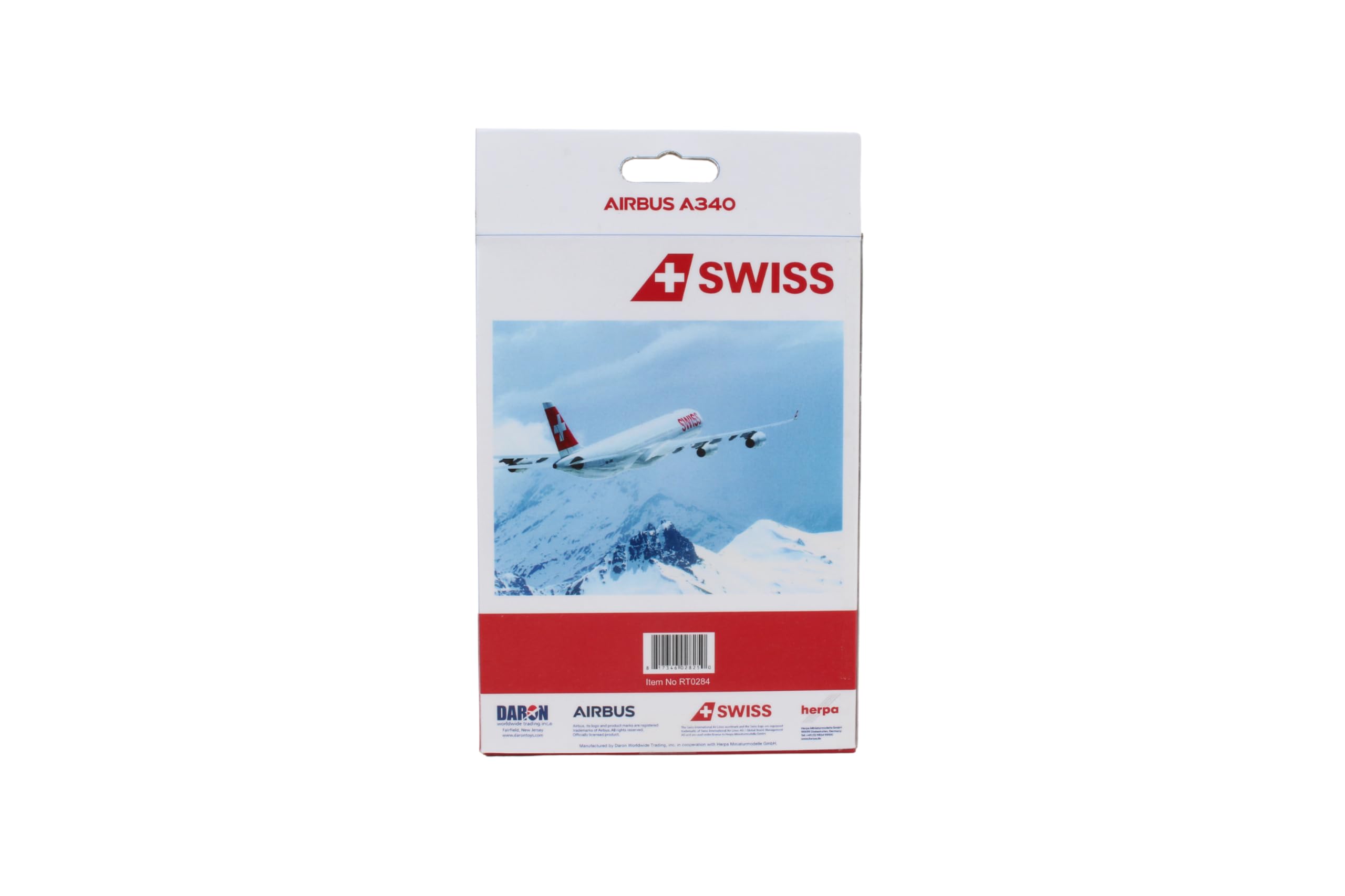 Daron Toy Airplane – Swiss – Die-Cast Metal Model Airplane Toy with Plastic Parts for Kids Ages 3+
